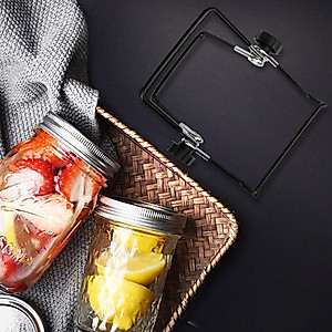 Picowe 4 Pack Sprouting Stands for Wide and Regular Mouth Mason Jars Canning Jars Holder for Sprouting, Stainless Steel
