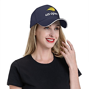 Us Open Tennis 2023 Sandwich Cap Unisex Classic Baseball Capunisex Adjustable Casquette Dad Hat Navy Blue