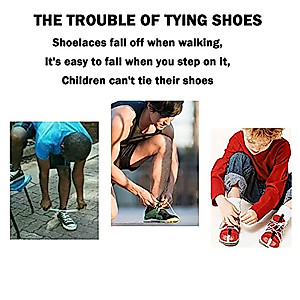 SuanlaTDS 2 Pcs Lace-Free Metal Magnetic No Tie Elastic Buckle Shoelace Lazy Free Shoelace Buckle for Kid Adult