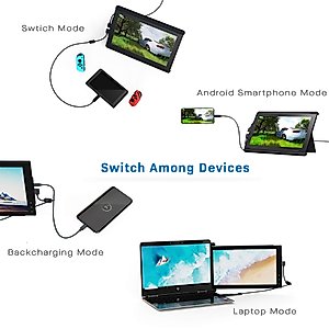 Mobile Pixels Trio Portable Monitor for Laptops, 12.5'' Full HD IPS Screens, USB C/USB A Dual or Triple Displays,Windows/OS/Android/Nintendo Switch (One Monitor Only) (Renewed)