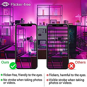 MELPO LED Flood Light Outdoor, 500W Equivalent 5000LM Smart RGB Landscape Lighting with APP Control, DIY Scenes - Timing - Warm White 2700K - Color Changing Uplight, IP66 Waterproof US Plug (2 Pack)