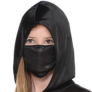 Amscan Ultimate Dragon Ninja Costume for Girls; Includes Leggings, Ties, Belt, Tunic,and Mask; Medium (8-10)