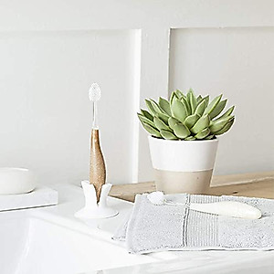 RADIUS Toothbrush Source Floss Brush BPA Free & ADA Accepted Improve Gum Health & Reduce Gum Issues - Soft - Cornstarch - Pack of 1