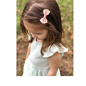 50PCS Tiny Baby Girls Hair Bows 2 Inch Grosgrain Ribbon Bows With Alligator Hair Clips Hair Barrettes Hair Accessories for Toddlers Kids Children Little Girls in Pairs