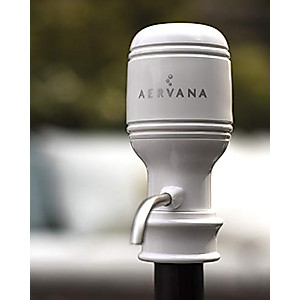 Aervana Essential: Electric Wine Aerator and Pourer/Dispenser - Air Decanter - Personal Wine Tap for Red and White Wine (White)