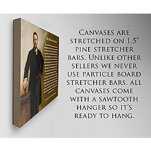 The Man in the Arena Print - Theodore Roosevelt Quote, Inspirational Home and Room Wall Decor, Motivational Poster Gifts, Men's Bedroom Decor, Choose Unframed Poster or Canvas Art Prints