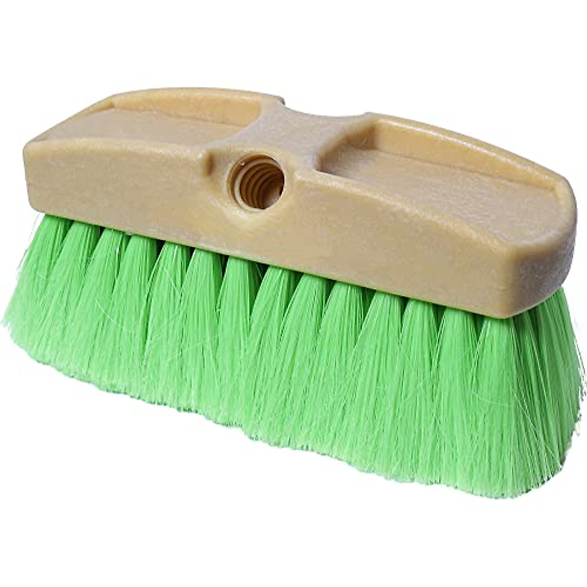 Teravan Green Obround Very Soft Flow Through Brush for Washing Vehicles and Boats (8 Inch)