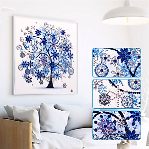 NEILDEN New 4Pack 5D Diamond Painting Kit, DIY Diamond Number Rhinestone Painting Kits for Adults and Children Embroidery Diamond Arts Craft Home Decor 11.811.8inch