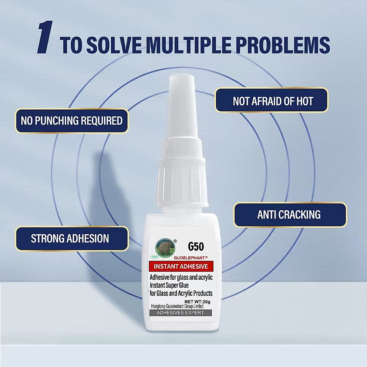 Glass Glue 20g,Glue for Acrylic,for bonding Between Glass and Glass,Glass and Other Material.Instant Super Glue for Glass,Acrylic,Crystal,DIY Craft,Mirror,Window,Glass Product