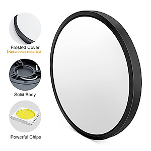 12 Inch 24W Flush Mount LED Ceiling Light Fixture, 5000K Daylight White, 3200LM, Flat Round Ceiling Light Fixture, 240W Equivalent Black Ceiling Lamp for Closets, Kitchens, Stairwells, Bedrooms.etc.