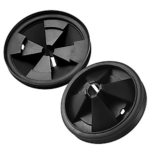 KINBOM 2pcs Garbage Disposal Splash Guard, 3 3/8 Inch Sink Baffle for Garbage Disposer EPDM Rubber Drain Insert Upgraded Waste Disposal Plug (Black)