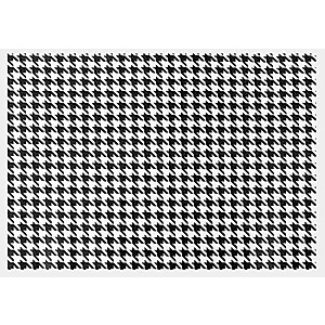 Self Adhesive Vinyl Black and White Shelf Liner Contact Paper Houndstooth Plaid Dresser Drawer Liner Sticker Peel and Stick Wallpaper Removable 17.7x117 Inches