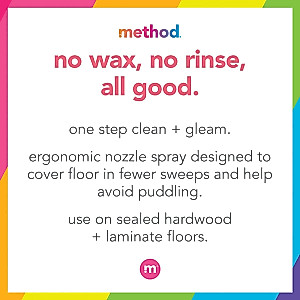 Method Hardwood Floor Cleaner, Squirt + Mop Refill, Use as Laminate or Sealed Wood Floor Cleaner, Almond Scent, 2 Liter Bottle, 1 Pack, Packaging May Vary