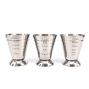 Stainless Steel Jigger Cup Bartender Measuring Cups Bar Wine Shaker Jiggers Drink Mixer Bartender for Cocktail