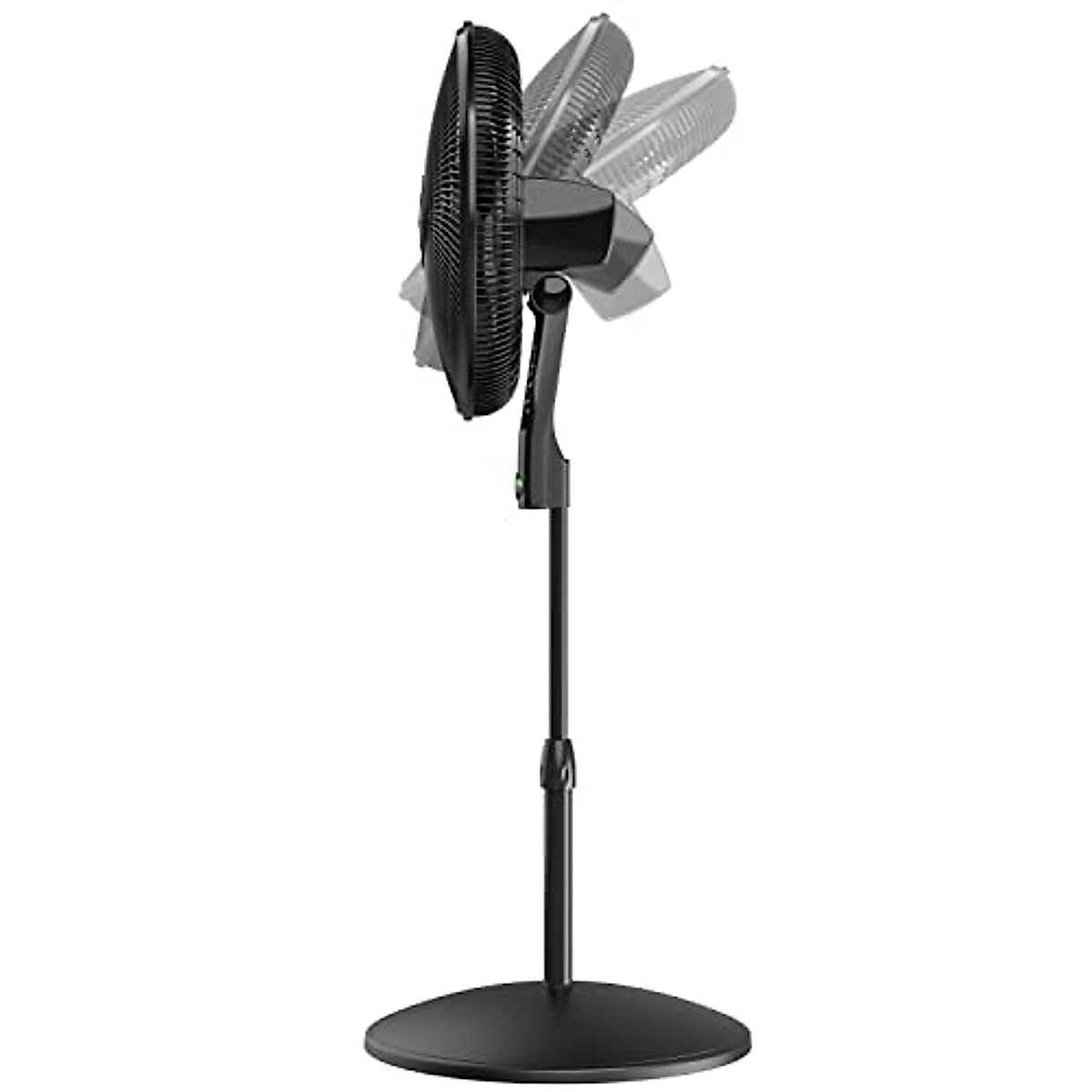 Lasko Oscillating 18-inch EcoQuiet DC Motor 12-Speed Pedestal Fan with Remote Control, Black, S18708, Large