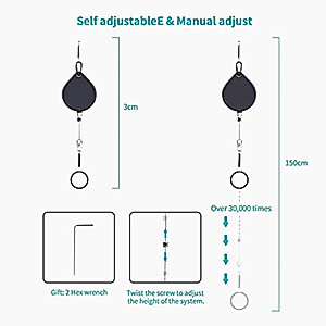 Hemobllo 40pcs VR Cable Management Professional Virtual Reality Ceiling Wire Management Retractable Pulley System for VR Cable Accessories