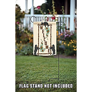 Toland Home Garden 1112578 Welcome Bears Bear Flag 12x18 Inch Double Sided Bear Garden Flag for Outdoor House Welcome Flag Yard Decoration