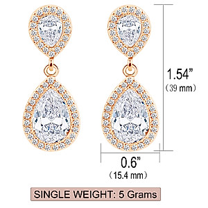 I Can't Say"I Do" Without You | 1 4 6 8 Sets Bridesmaid Jewelry Sets for Women Gold/Rose Gold/Silver Plated Teardrop Dangle Earring for Wedding Gifts