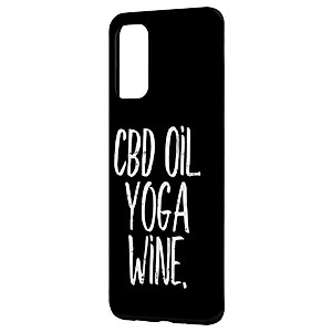 Galaxy S20+ CBD Oil Yoga Wine Funny Drinking Workout Hemp Cannabis Gift Case