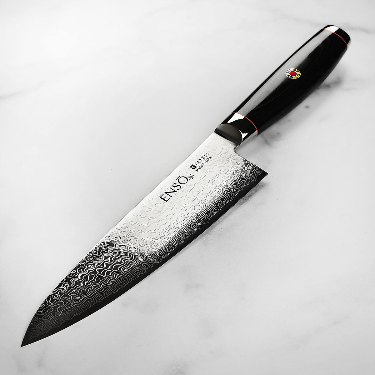 Enso SG2 Chef's Knife - Made in Japan - 101 Layer Stainless Damascus Gyuto, 8"