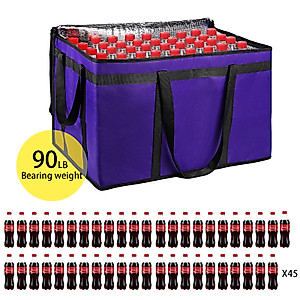 musbus 1 PACK Purple extra large XXXL Insulated Food Delivery Bag Cooler Bags Keep Food Warm Catering Therma for doordash Catering Cooler Bags Keep Food Warm Catering Therma Catering Shopper hot XXXL