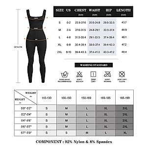 TrainingGirl Womens One Piece Workout Jumpsuits Square Neck Tank Tops Rompers Ribbed Sleeveless Exercise Unitard Yoga Bodycon (Black, Small)