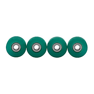 Teak Tuning Apex 71D Urethane Fingerboard Wheels - New Street Shape, 7.7mm Diameter - Ultra Spin Bearings - Made in The USA - Jade Green Colorway