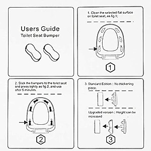 Bidet Toilet Seat Bumpers With Strong Buffer and Adhesive Function For Bidet Attachment (4 pieces)