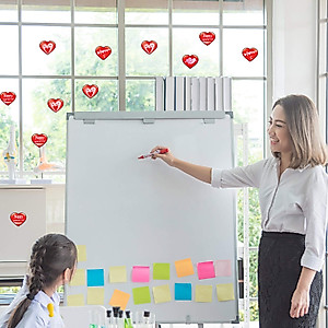 50 Pieces Valentine's Day Cutouts Colorful Heart Cutouts with Glue Point Dots for Bulletin Board Classroom Decoration School Happy Valentines Day Wedding Anniversary Party Supplies