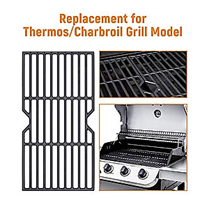 SHINESTAR 16 7/8 Inch Grill Grates Replacement for Thermos, Charbroil 463436215, 463432215, 461442114, 463420508, 463436214, Master Chef, Backyard Gas Grill Parts, Heavy Duty Cast-Iron, 3-Pack