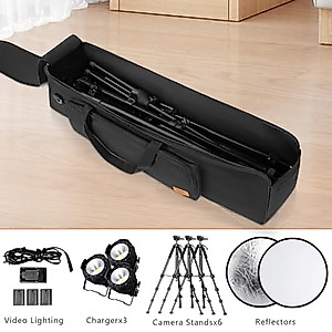 TORIBIO Tripod Carrying Case with Padded Water-resistant 40"x8.2"x8.2"/102x21x21cm Heavy-Duty Multi-Function Tripod Case Bag with Strap,Suit for Lights, Speakers, Cameras, Booms, Microphone Stands