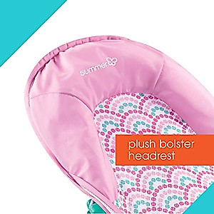 Summer Deluxe Baby Bather (Bubble Waves) - Bath Support for Use in the Sink or Bathtub - Includes 3 Reclining Positions