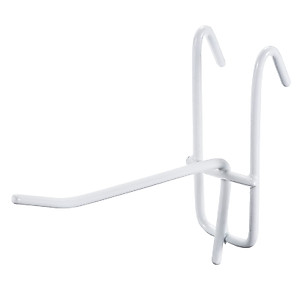 MECCANIXITY Grid Wall Display Hooks Store Garage Storage Wall Organizers 4 Inch White, Pack of 10