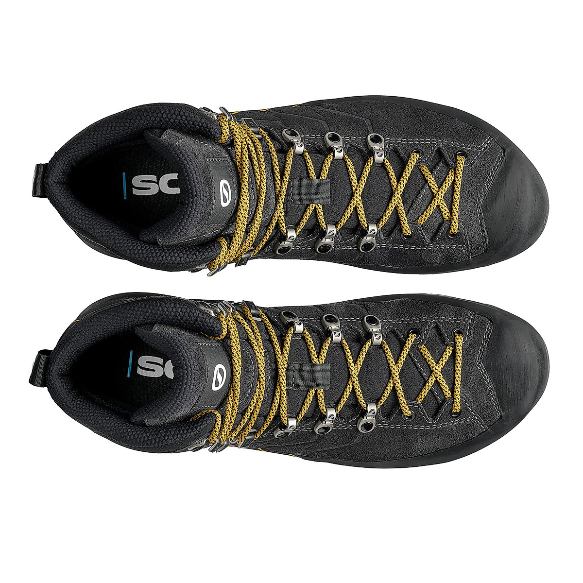SCARPA Men's Mescalito Trk GTX Waterproof Gore-Tex Boots for Hiking and Backpacking - Dark Anthracite/Mustard - 11-11.5