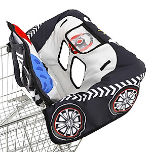 Cute Police Car Design Grocery Cart Cover for Baby
