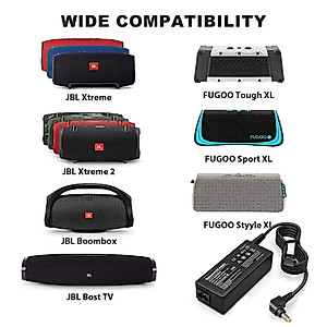 19V AC/DC for JBL Xtreme 2 Charger Compatible with JBL Boombox, Xtreme, Extreme Portable Wireless Bluetooth Waterproof Speaker JBL Speaker Adapter Charger Power Cord