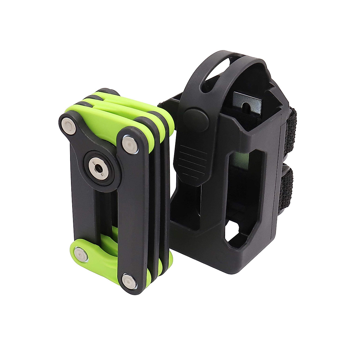 Folding Bike Lock, Foldable Bike Lock, Bicycle Folding Lock, Heavy Duty Anti Theft, 12 Steel Bars (30.7"/78cm) with 2 disc Keys and Mount Bracket