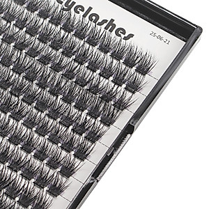 Large Tray- 10-20MM Available 120 Pcs D Curl Cluster Eyelashes Makeup Volume Eye Lashes Extensions Natural Long Wide Stem Individual False Eyelashes (12mm)