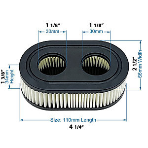 Cartridge Lawn Mower Air Filter Apply to593260 798452 Series Engine Replacement Air Cleaner for Craftsman Husqvarna Toro Lawnmower 3 Pack Individual boxes