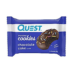 Quest Nutrition Chocolate Cake Frosted Cookies, 8 Count(Pack of 3)