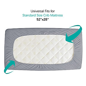 Crib Mattress Protector Waterproof Quilted & Crib Sheets