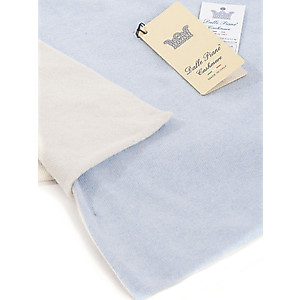 Dalle Piane Cashmere - Two-Colored Baby Cashmere Blanket Made in Italy - Color: Sky