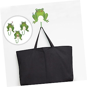 GOOHOCHY 3pcs Frog Hook Wall Decoration Wall Mounted Hooks Towel Hooks Decorative Hook Key Hanger Cute Wall Hook Frog Shaped Hanger Key Hook Iron Wall-Mounted Coat Hanger Hooks