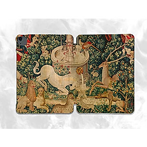 Kawaii Vintage Unicorn Animals case Compatible with iPad Mini Air Pro 7.9 8.3 9.7 10.2 10.9 11 12.9 inch Pattern Cover New 2022 Trifold Stand 3 4 5 6 7 8 9 Generation (12.9 Pro 3/4/5 gen)