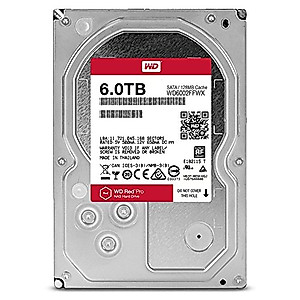 WD Red Pro 6TB 3.5-Inch SATA III 7200rpm 128MB Cache NAS Internal Hard Drive (WD6002FFWX)