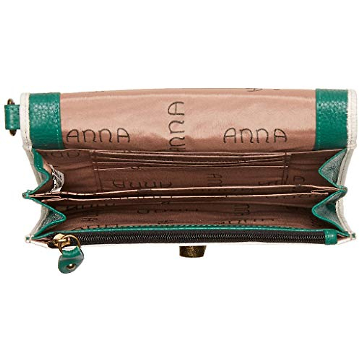 Anna by Anuschka Hand Painted Women’s Genuine Leather - Vintage Wristlet Clutch - Vintage Botanical