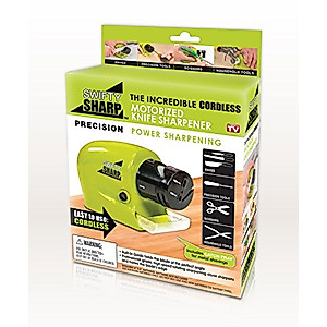 Swifty Sharp Cordless, Motorized Knife Blade Sharpener, reg, Green