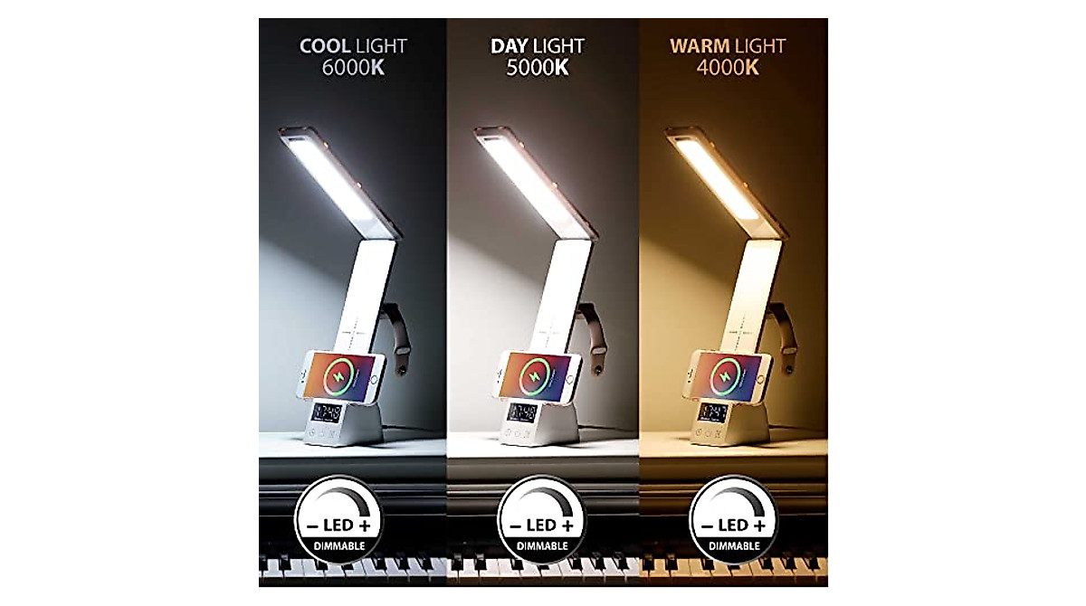 3-in-1 Fast Wireless Charging LED Lamp for Apple Products