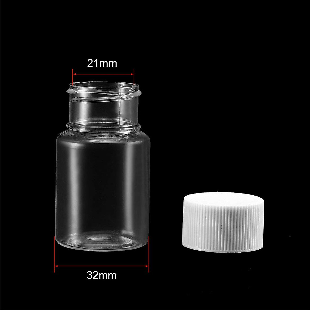 uxcell Plastic Lab Chemical Reagent Bottle 30ml/1oz Wide Mouth Sample Sealing Liquid Storage Container 30pcs