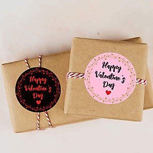Valentine's Day Heart Stickers - Sweet Red Heart Design for Valentine Gift Wrap - 2 Inches 500 Total Labels